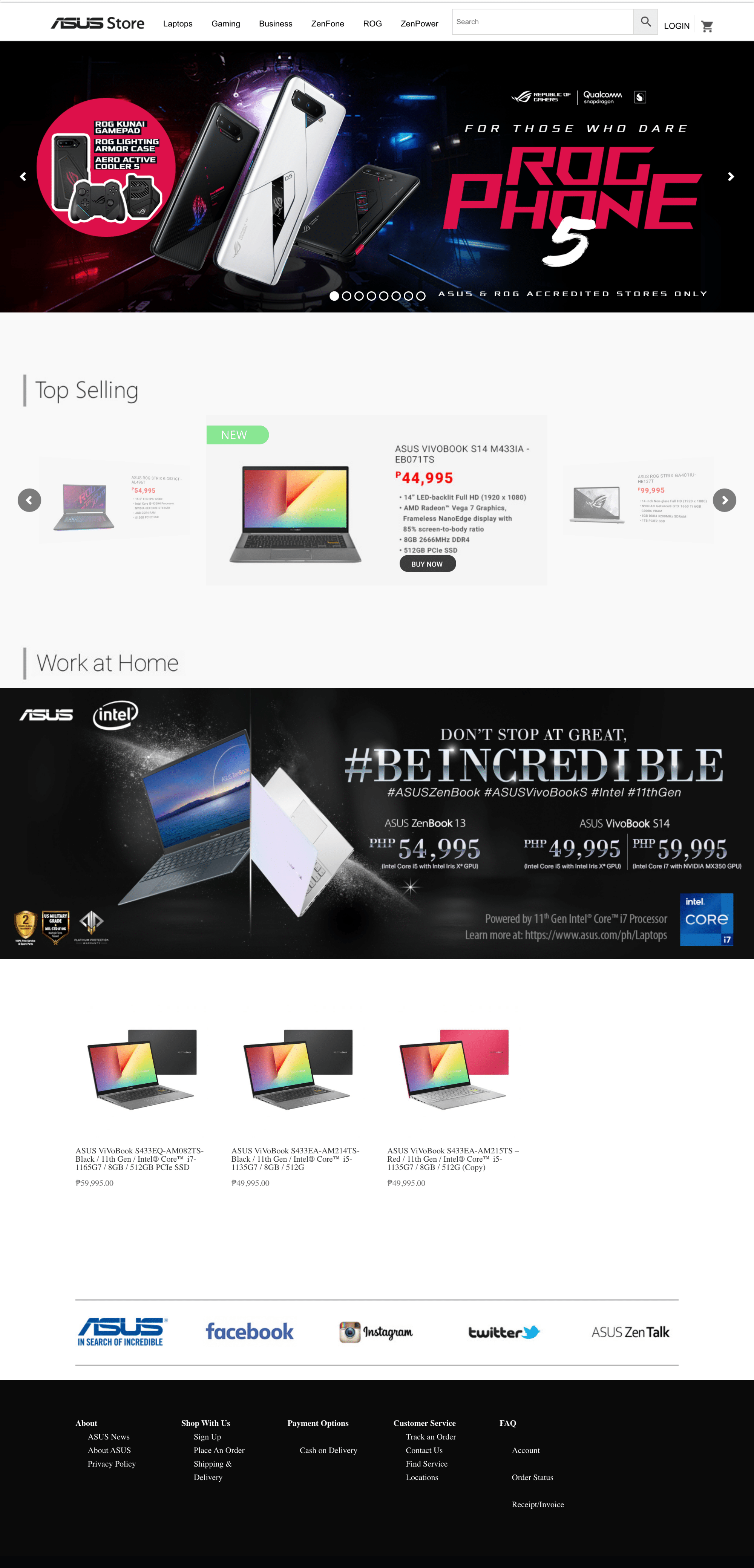 Asus Store, a WordPress website example by BeautifulPress