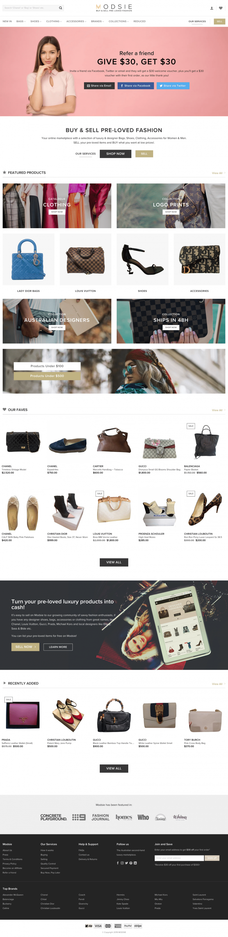 Modsie, a WordPress website example by BeautifulPress