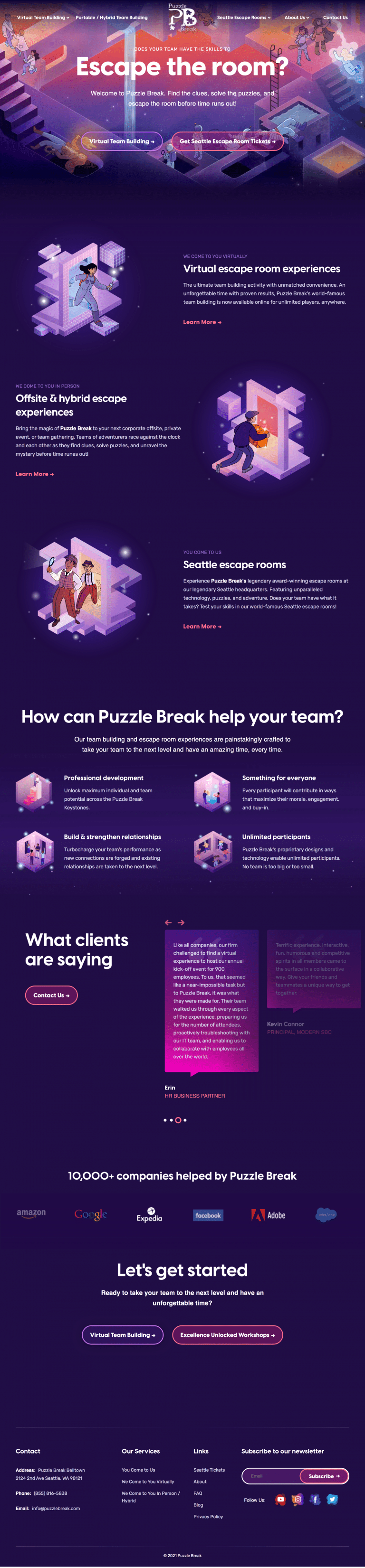 Puzzle Break, a WordPress website example by BeautifulPress