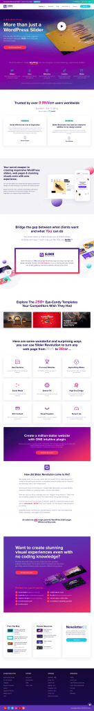 Slider Revolution, a WordPress website example by BeautifulPress