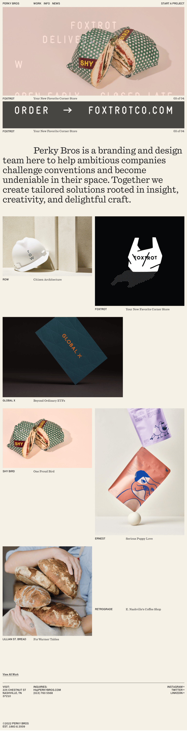 Perky Bros, a WordPress website example by BeautifulPress