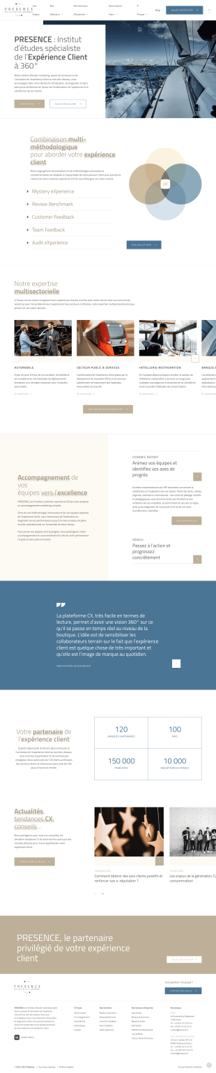 Présence, a WordPress website example by BeautifulPress